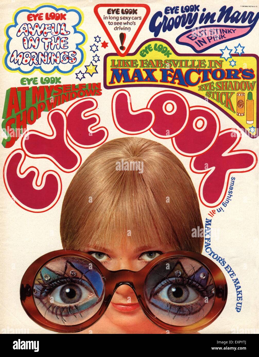 1960s UK Max Factor Magazine Advert Stock Photo - Alamy