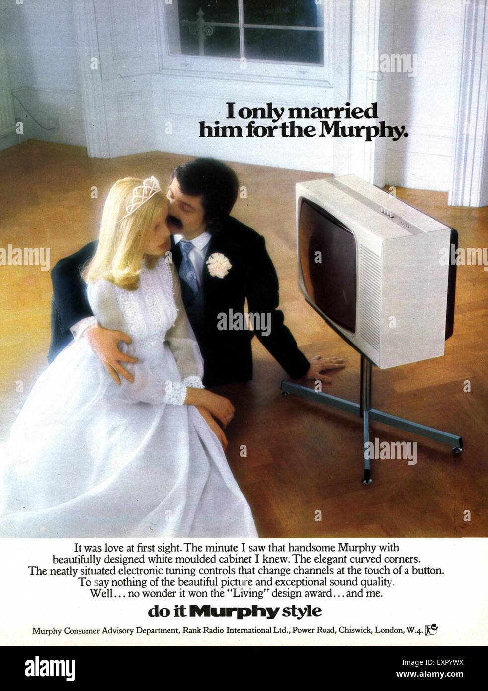 1970s UK Murphy Television Magazine Advert Stock Photo - Alamy