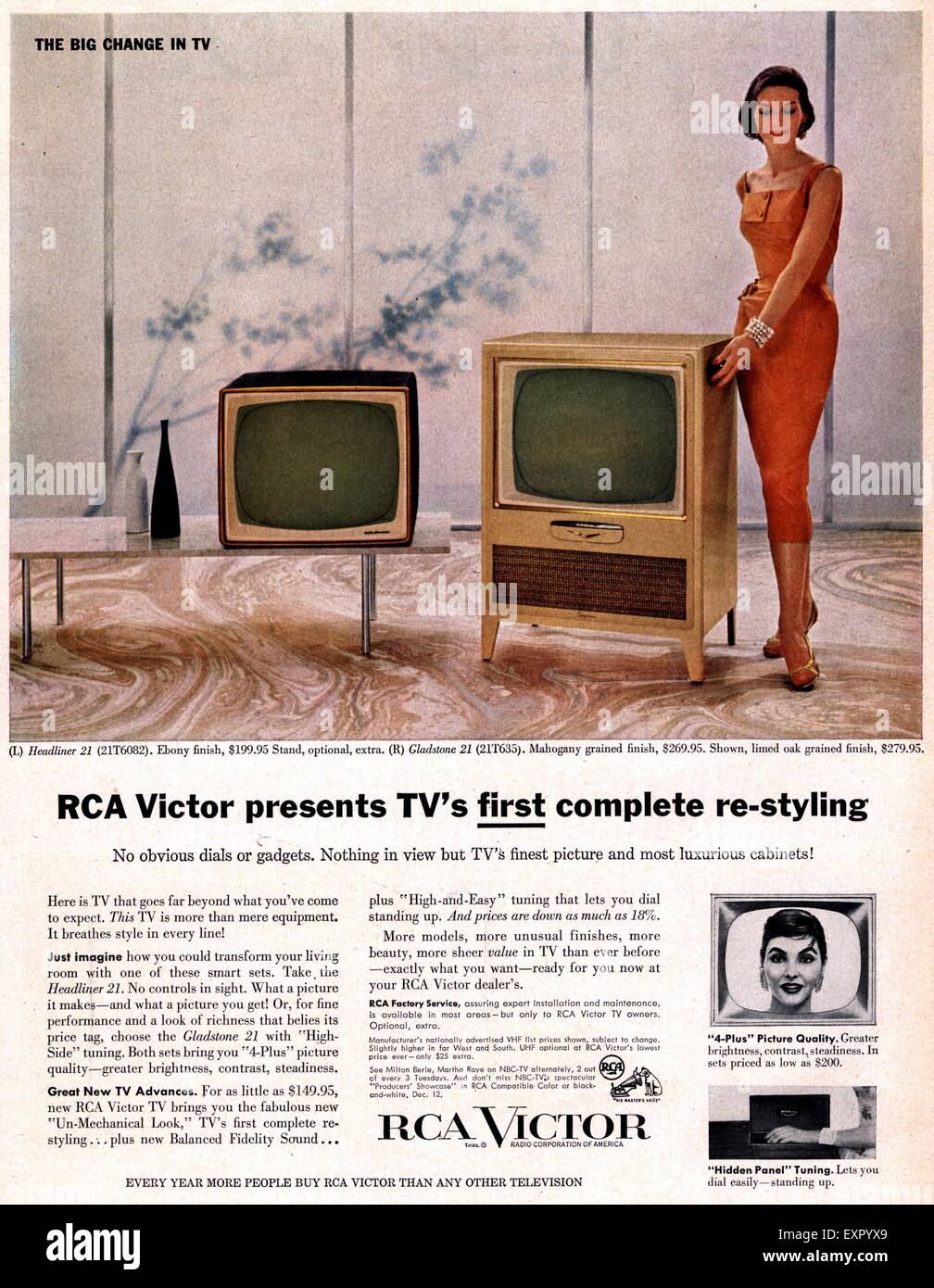 1950s USA RCA Victor Magazine Advert Stock Photo - Alamy