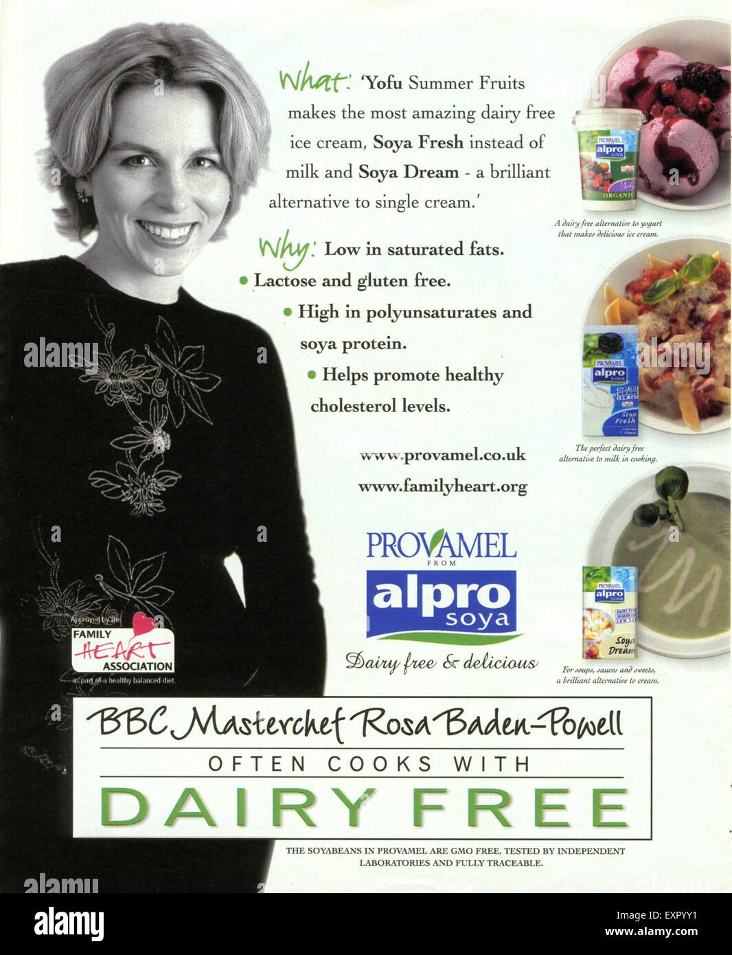 2000s UK Alpro Soya Magazine Advert Stock Photo - Alamy