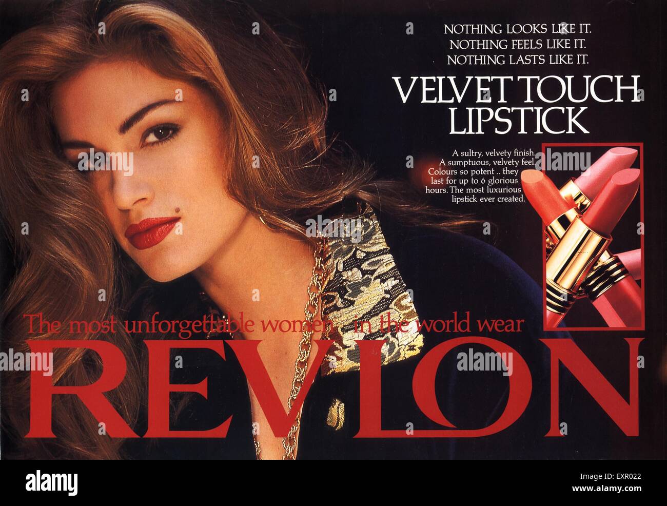 1990s UK Revlon Magazine Advert Stock Photo - Alamy