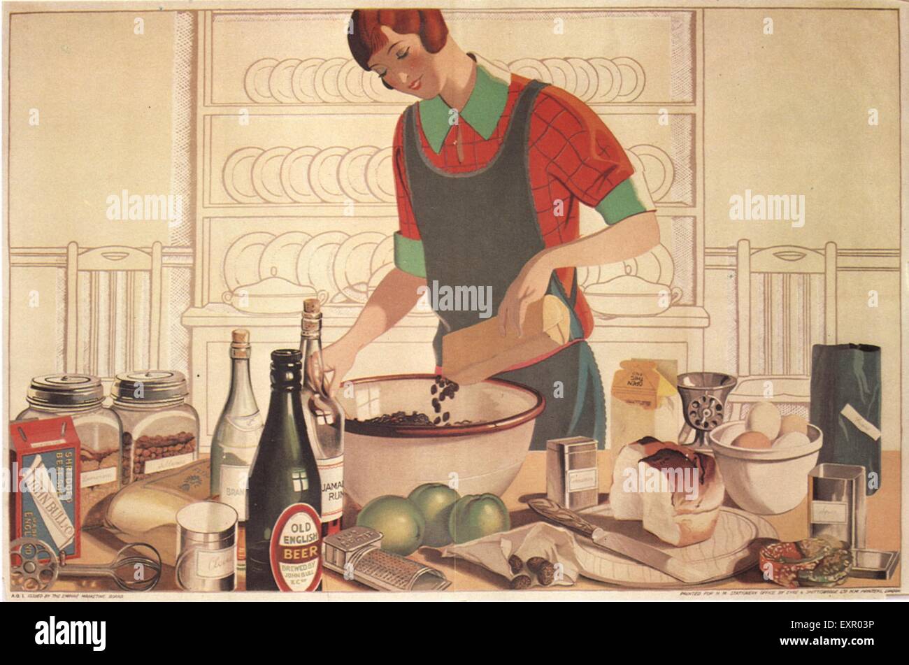 Woman 1930s cooking hi-res stock photography and images - Alamy