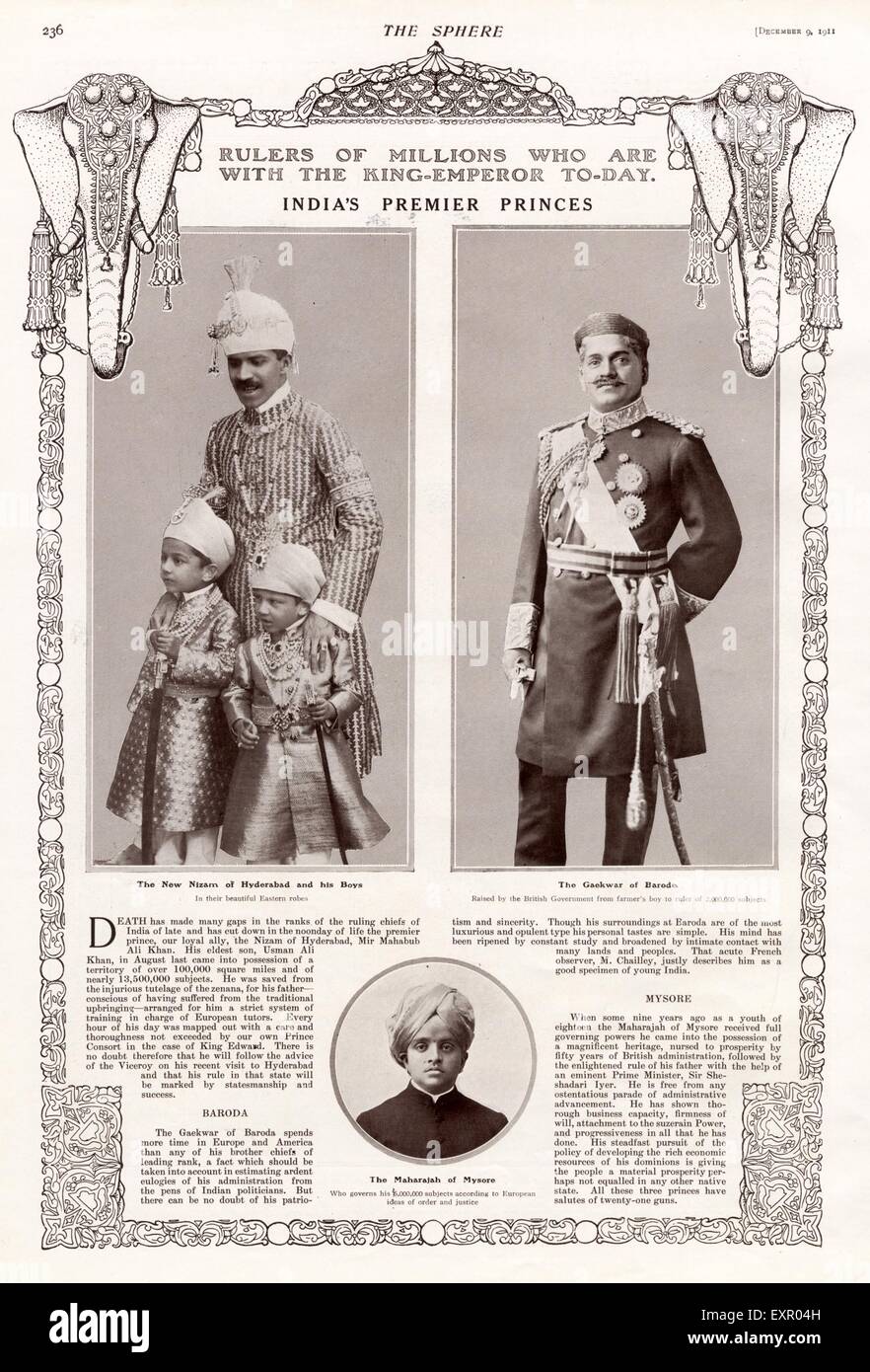 1910s UK India The British Empire Last Days Raj Magazine Plate Stock ...