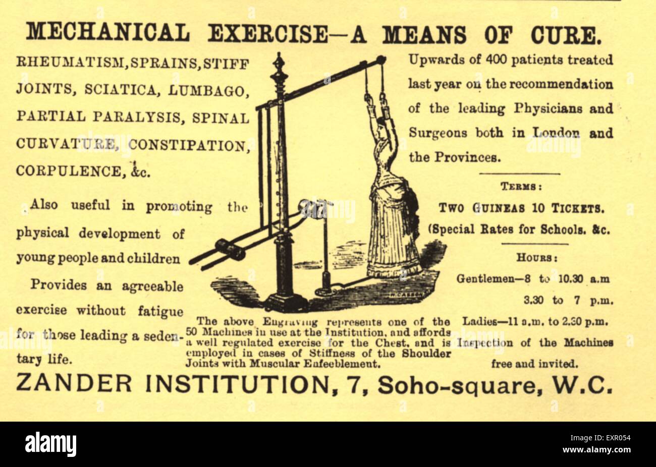 1890s UK Victorian Exercise Medical Magazine Advert Stock Photo - Alamy