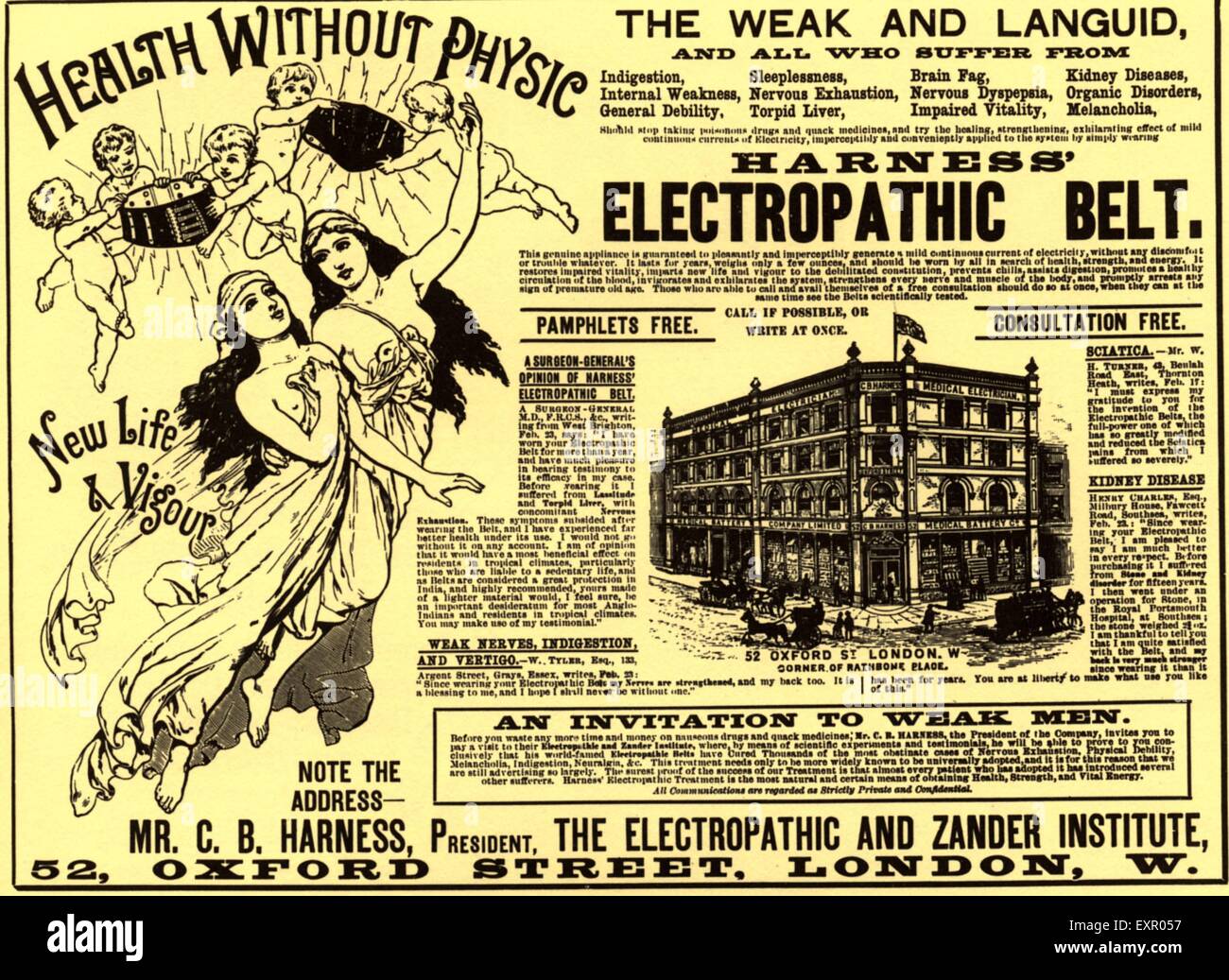 1890s UK Victorian Medical Electrical Belt Magazine Advert Stock Photo - Alamy