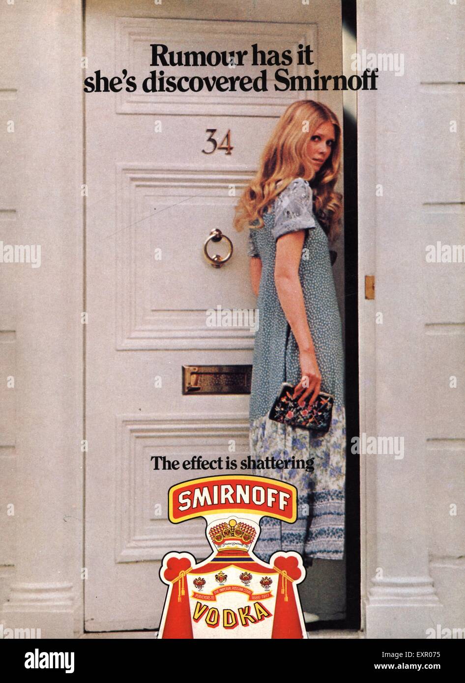 1970s advert smirnoff hi-res stock photography and images - Alamy