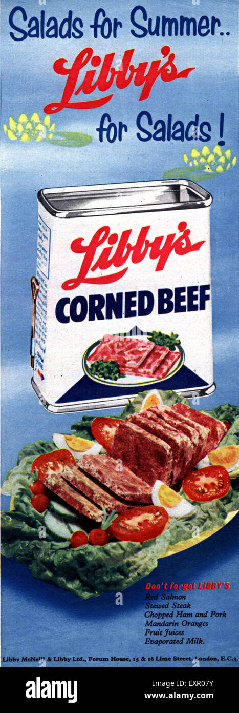 Meat advert 1950s hi-res stock photography and images - Alamy