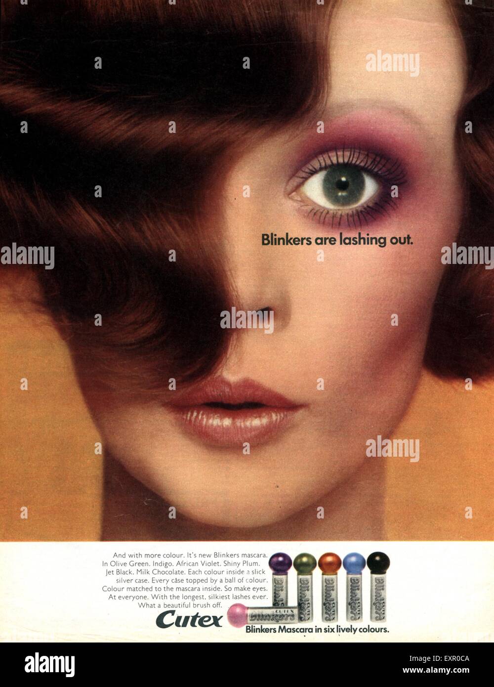 1960s UK Cutex Magazine Advert Stock Photo - Alamy