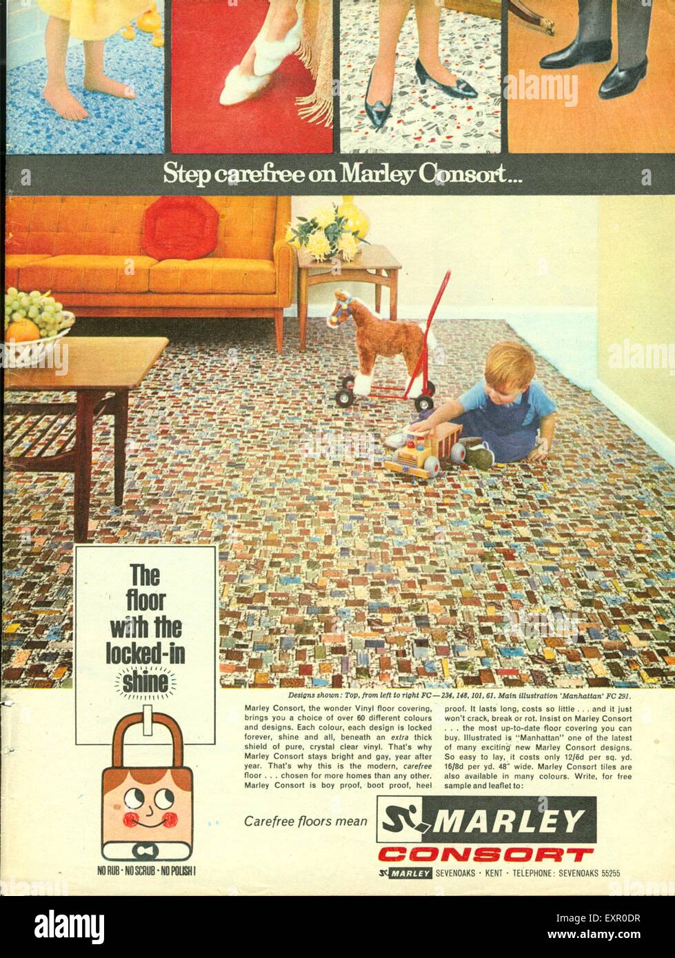 1960s UK Marley Magazine Advert Stock Photo - Alamy