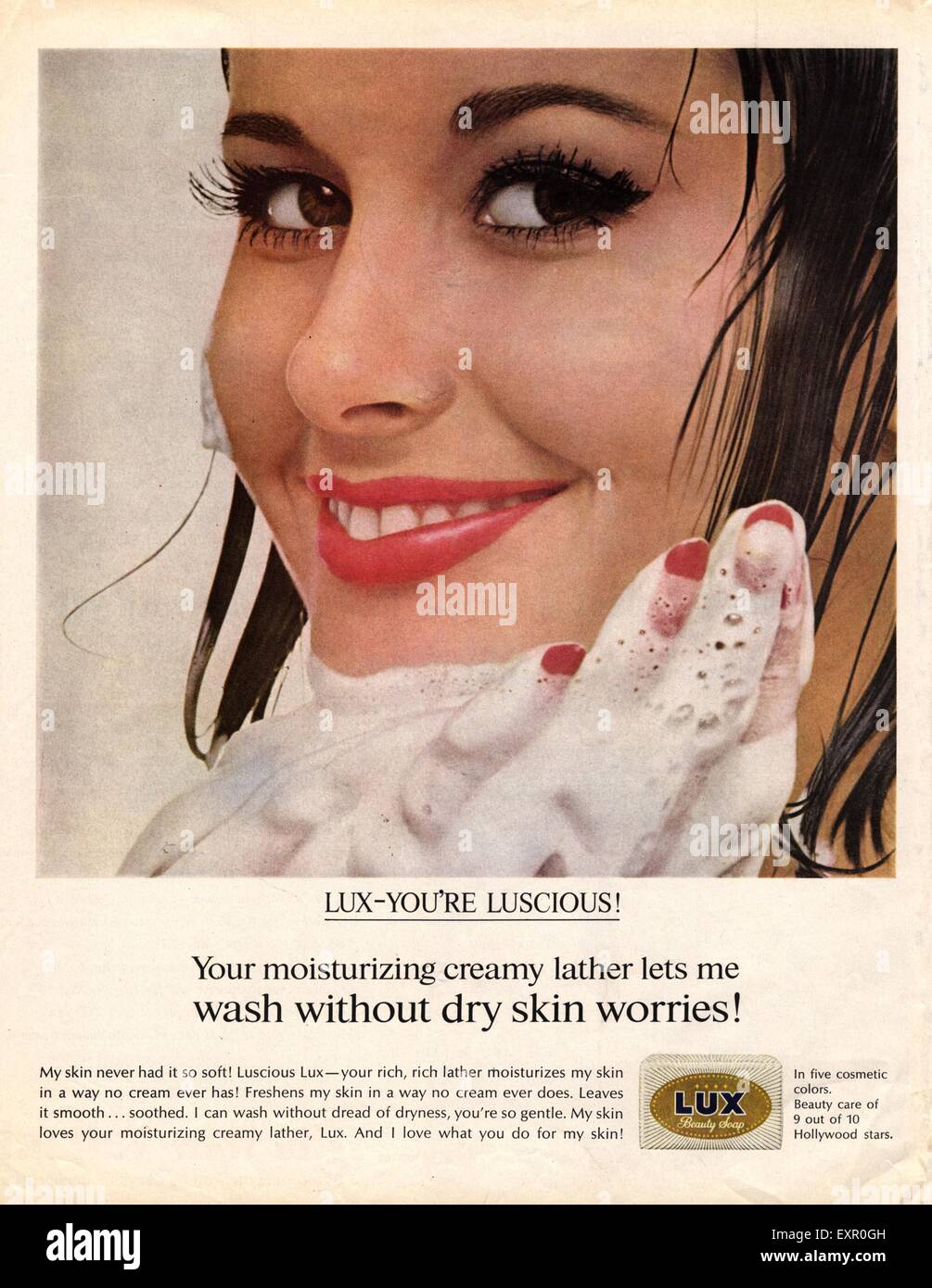 1960s UK Lux Magazine Advert Stock Photo - Alamy
