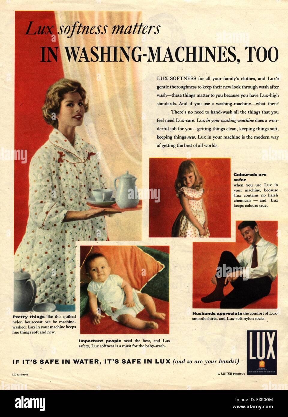 1960s UK Lux Magazine Advert Stock Photo - Alamy
