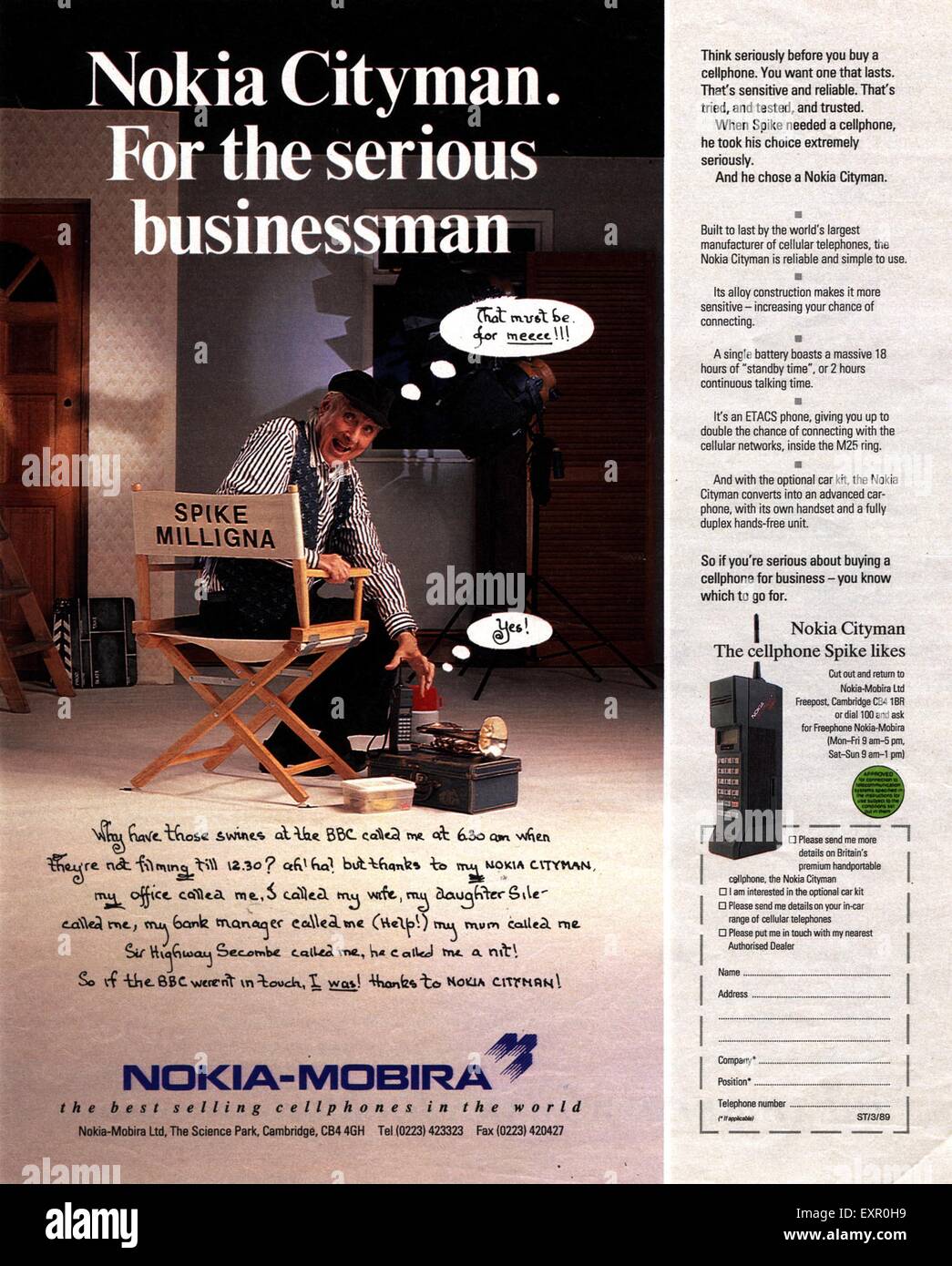 1980s UK Nokia Magazine Advert Stock Photo - Alamy