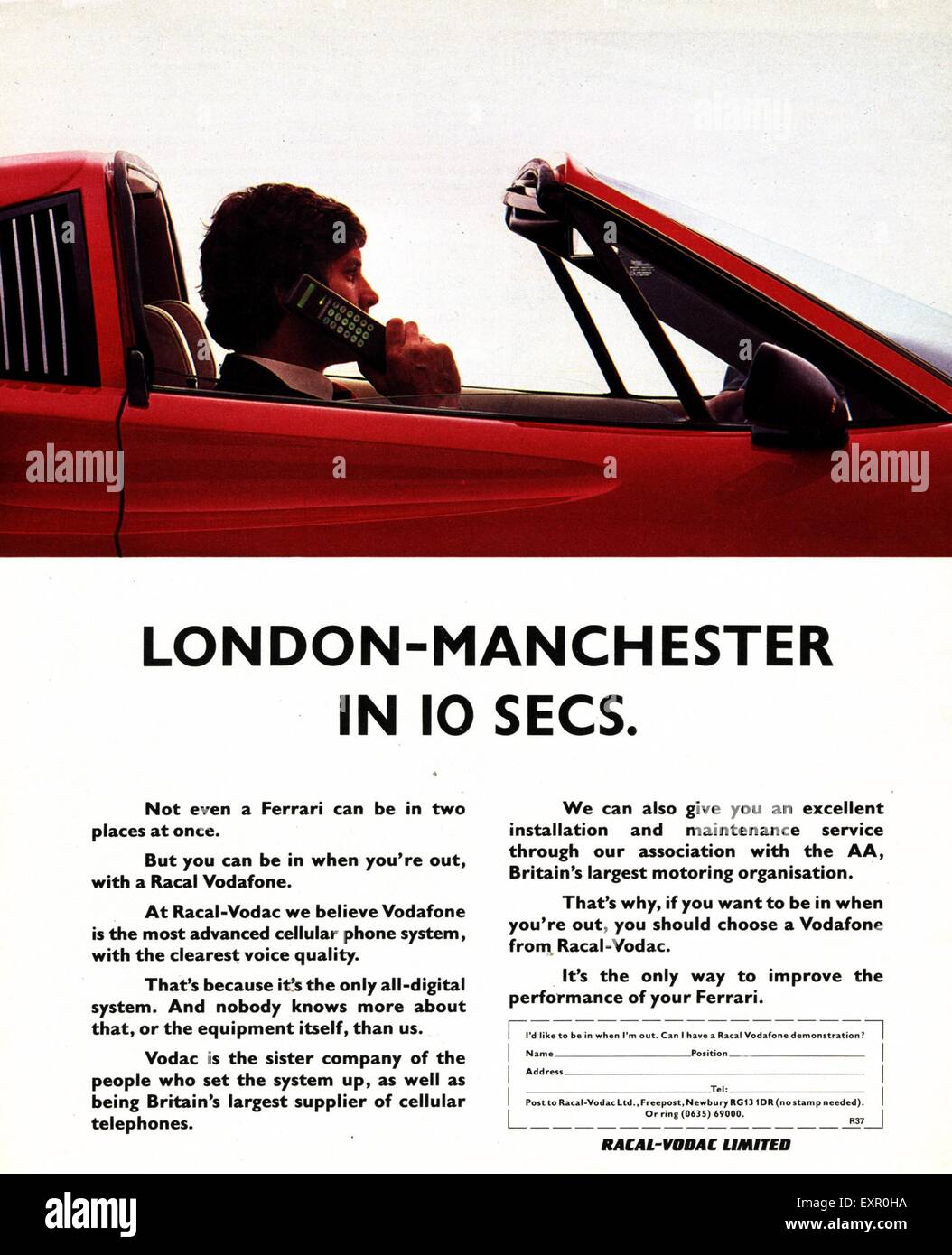 1980s UK Vodafone Magazine Advert Stock Photo - Alamy