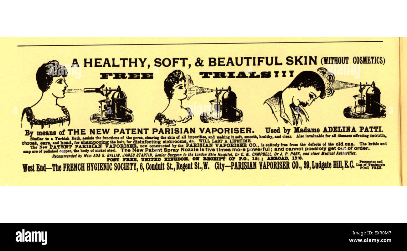 1890s UK Victorian Medical Magazine Advert Stock Photo - Alamy
