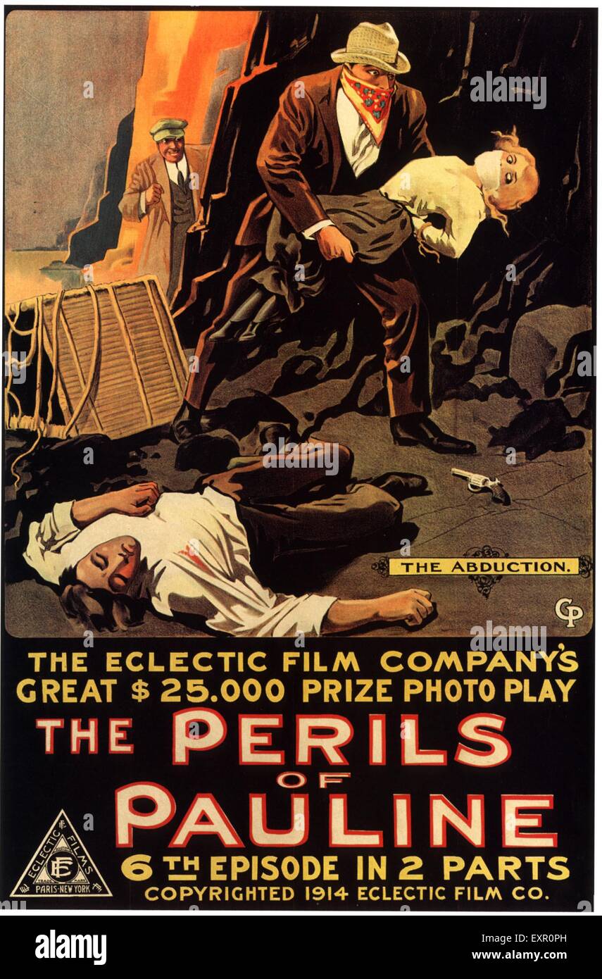 1910s USA The Perils Of Pauline Film Poster Stock Photo - Alamy
