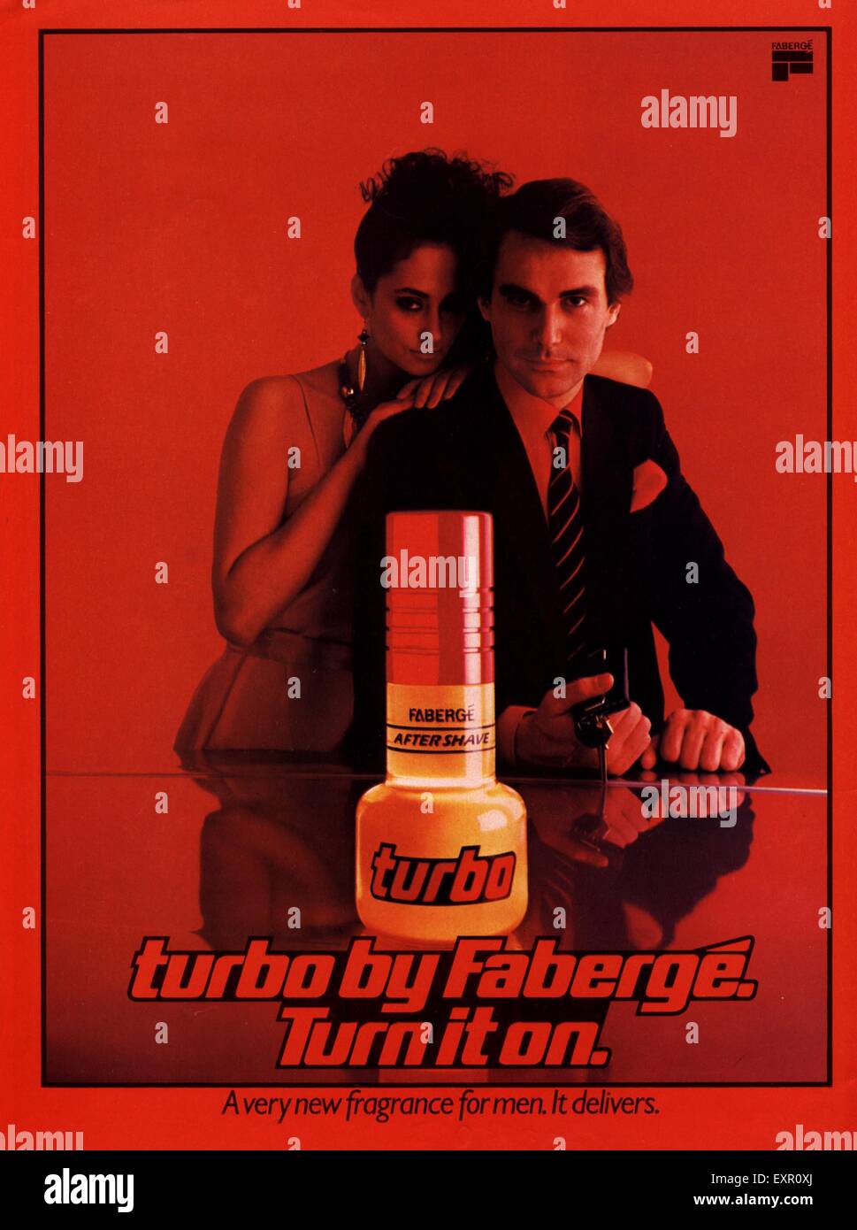 1980s UK Faberge Turbo Magazine Advert Stock Photo - Alamy
