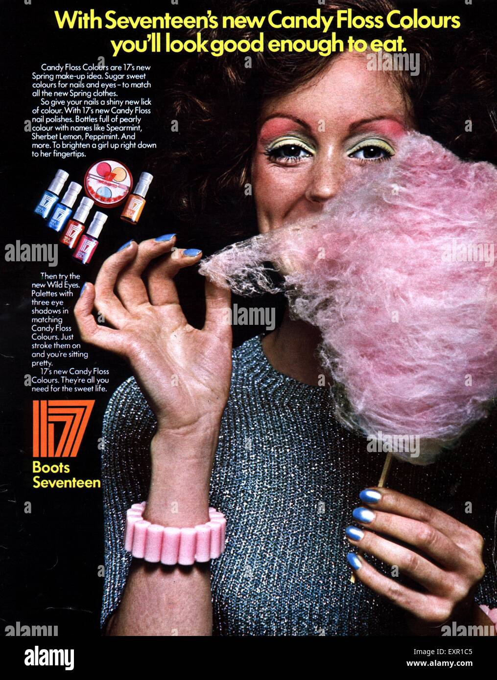 1970s UK Boots No17 Magazine Advert Stock Photo - Alamy