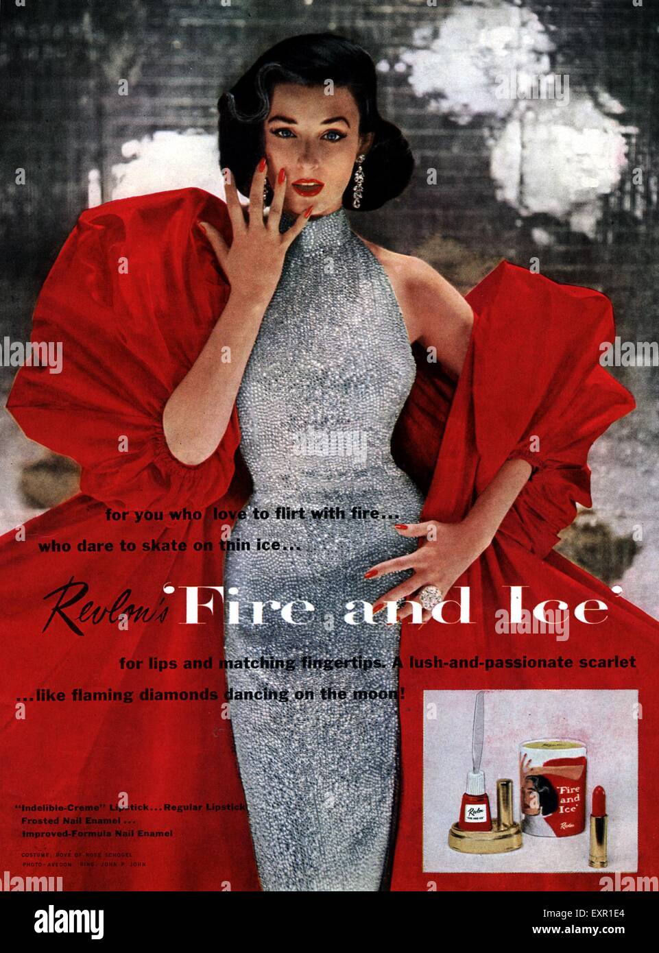 1950s USA Revlon Magazine Advert Stock Photo - Alamy