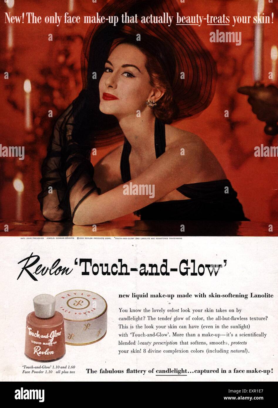 1950s USA Revlon Magazine Advert Stock Photo - Alamy