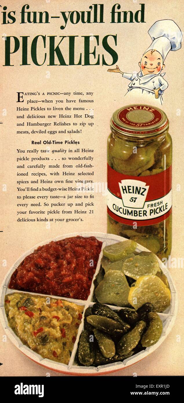 1950s UK Heinz Magazine Advert Stock Photo - Alamy