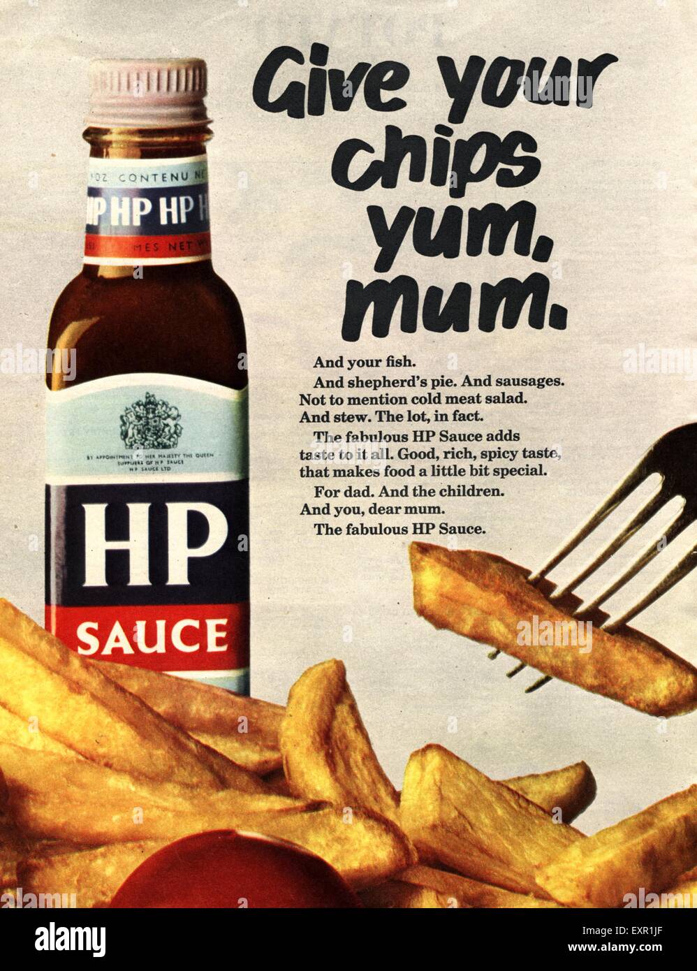 Hp sauce advert hi-res stock photography and images - Alamy