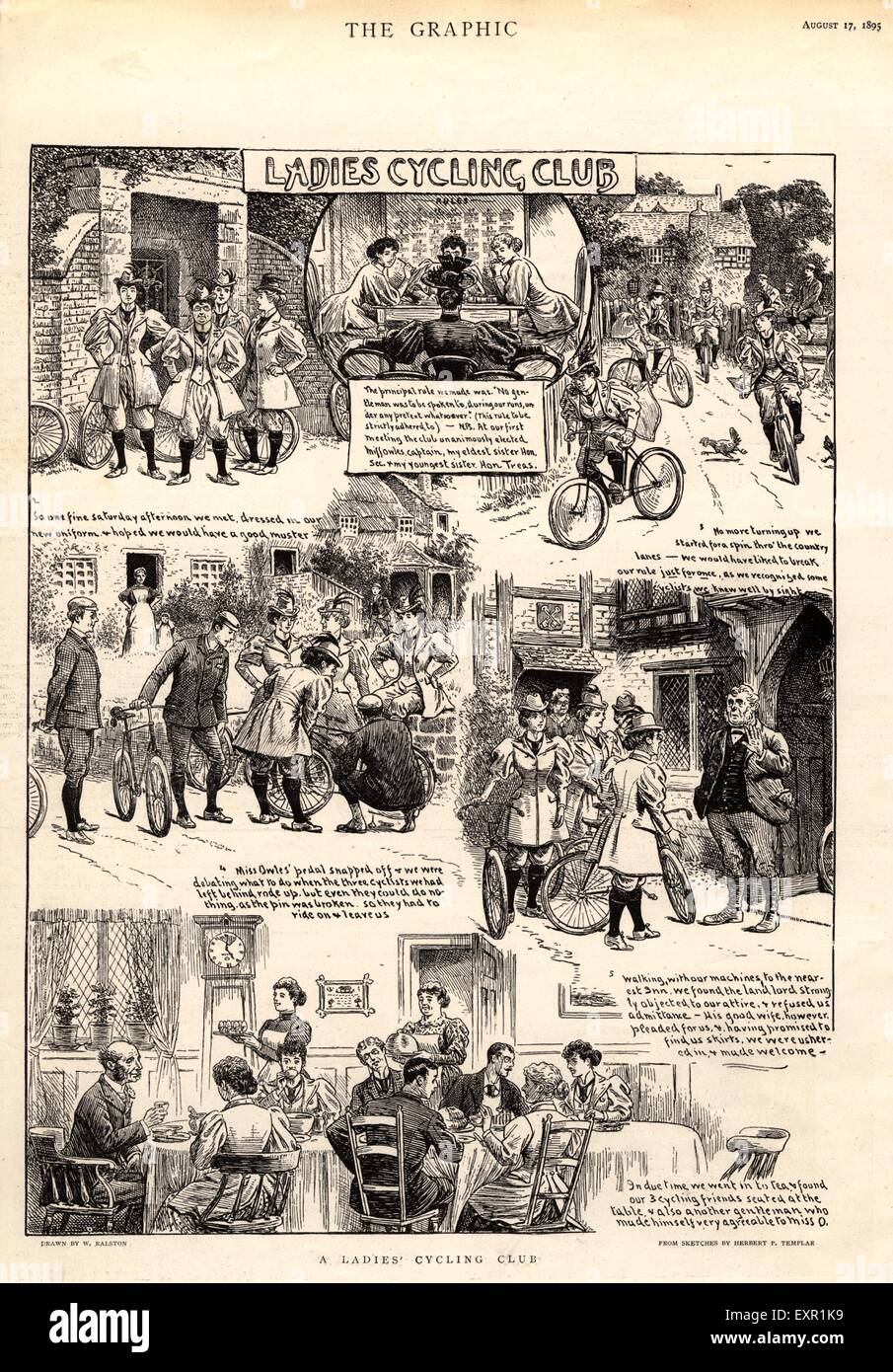 1890s UK Ladies Womens Cycling Club Magazine Advert Stock Photo - Alamy