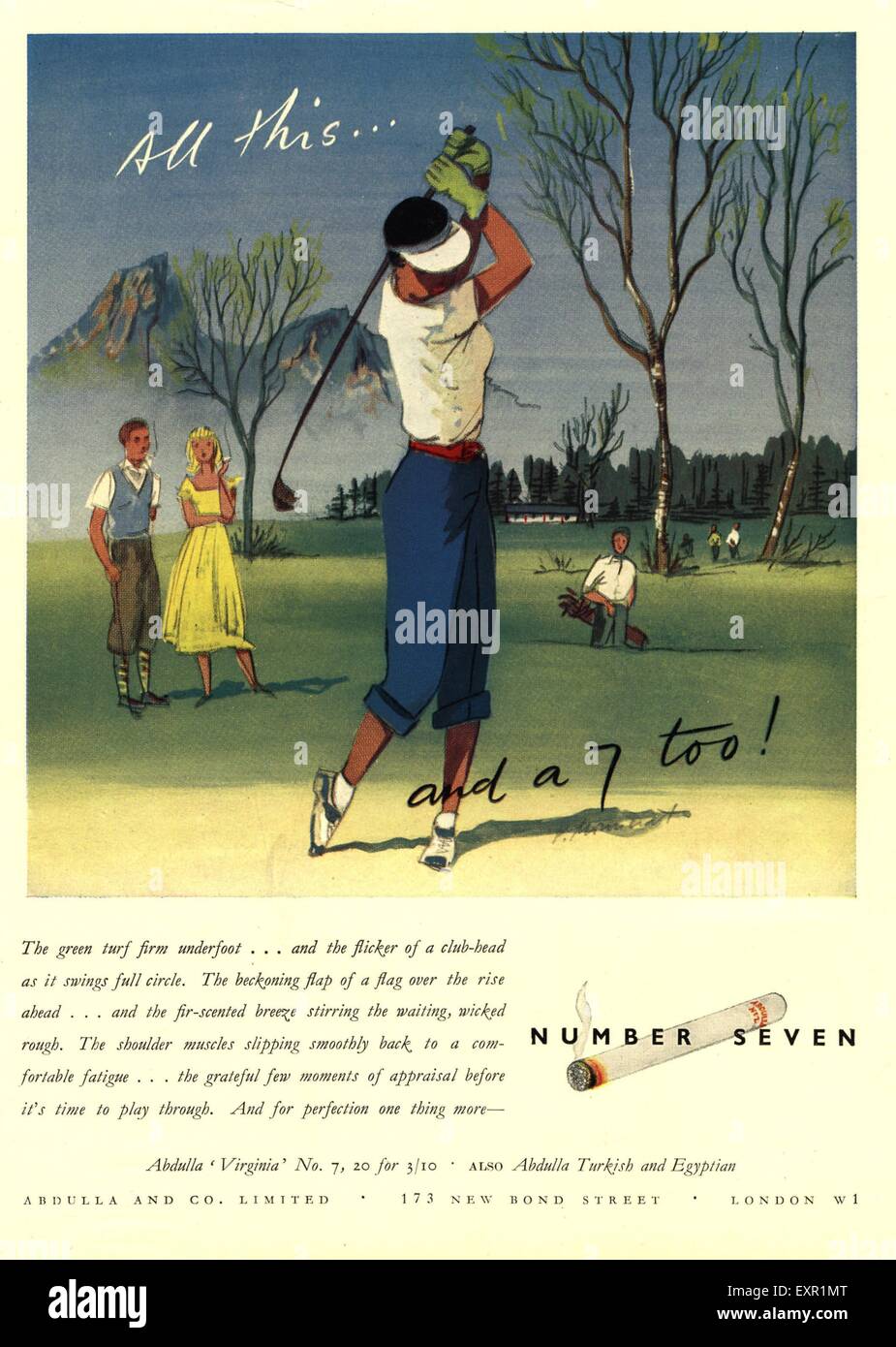 1950s UK Number Seven Magazine Advert Stock Photo - Alamy