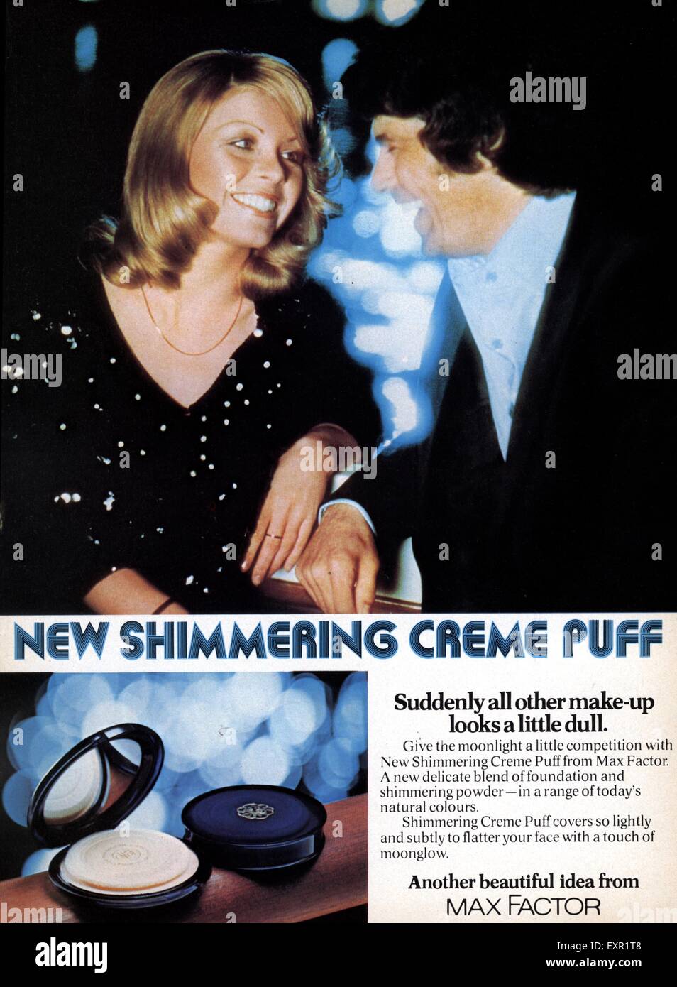 1970s UK Max Factor Magazine Advert Stock Photo - Alamy