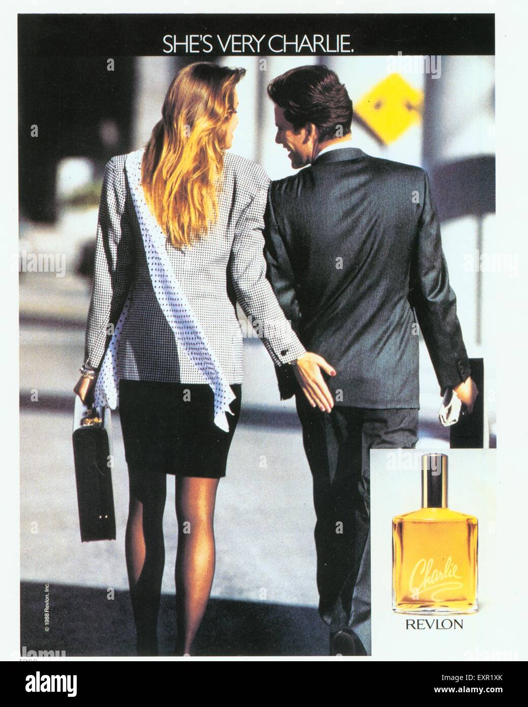 1980s UK Revlon Charlie Magazine Advert Stock Photo - Alamy