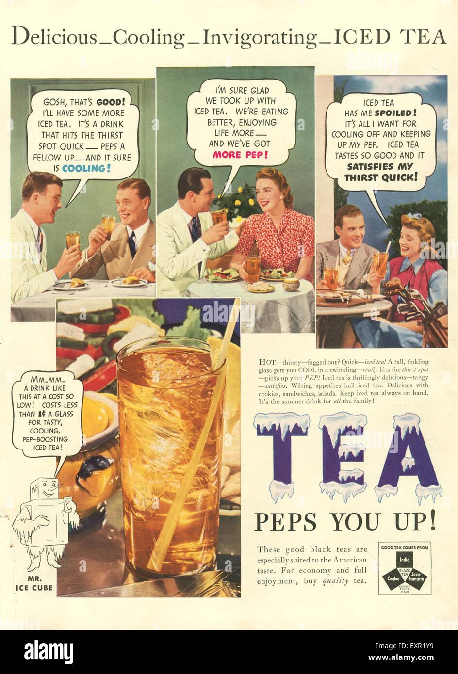 1940s USA Tea Magazine Advert Stock Photo - Alamy