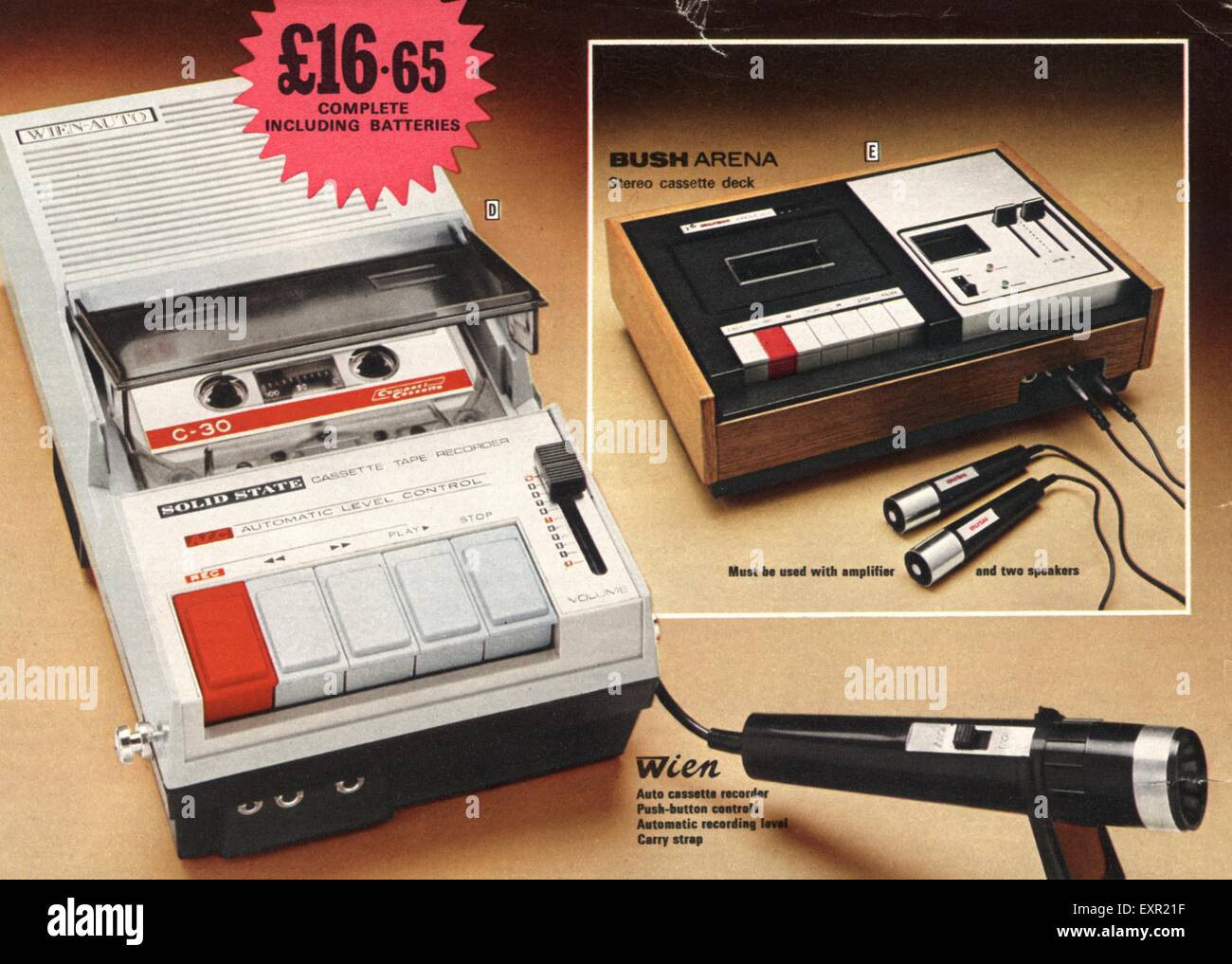 1970s UK Hi-fi Cassettes Catalogue/ Brochure Plate Stock Photo - Alamy