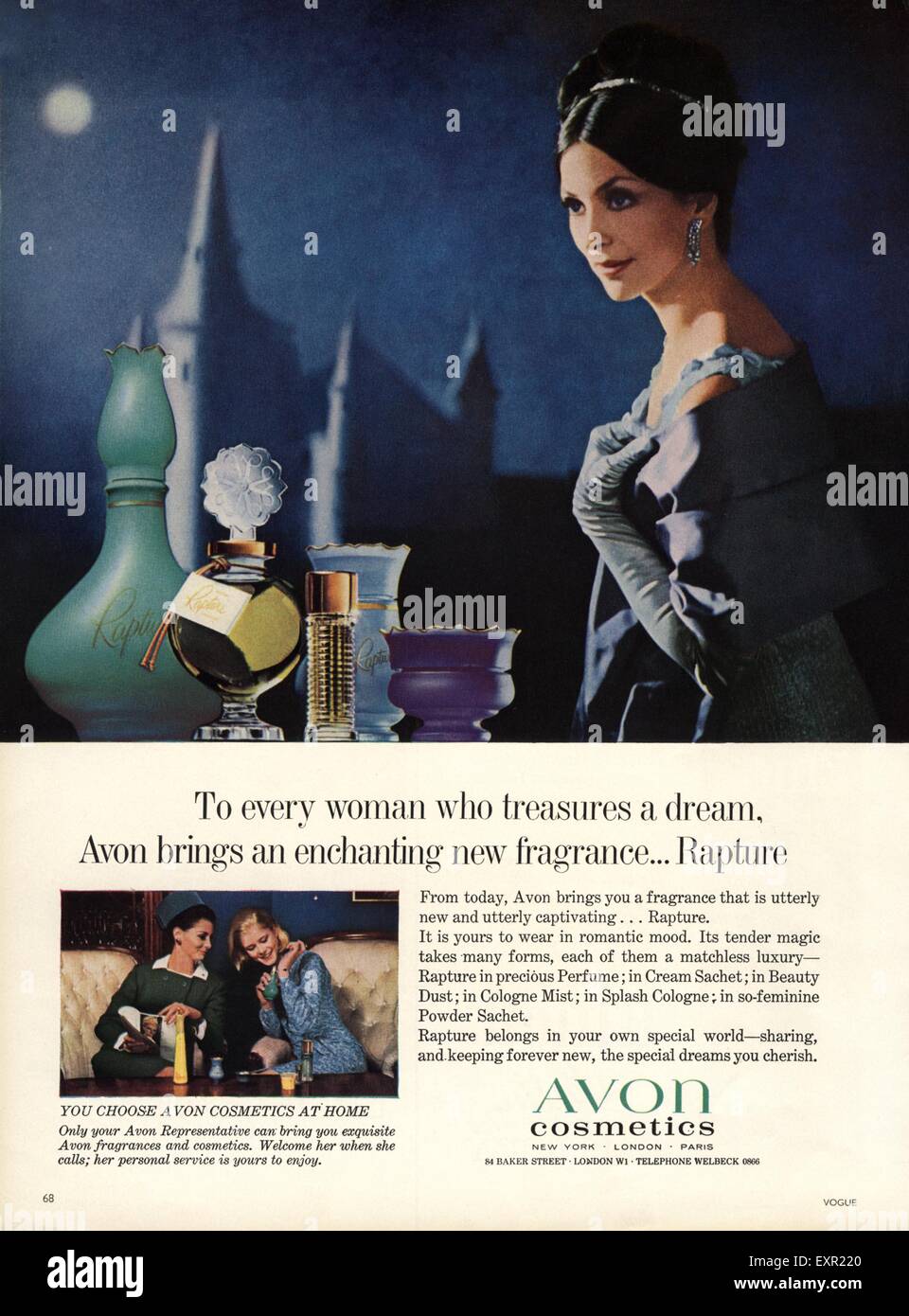 1960s UK Avon Magazine Advert Stock Photo - Alamy