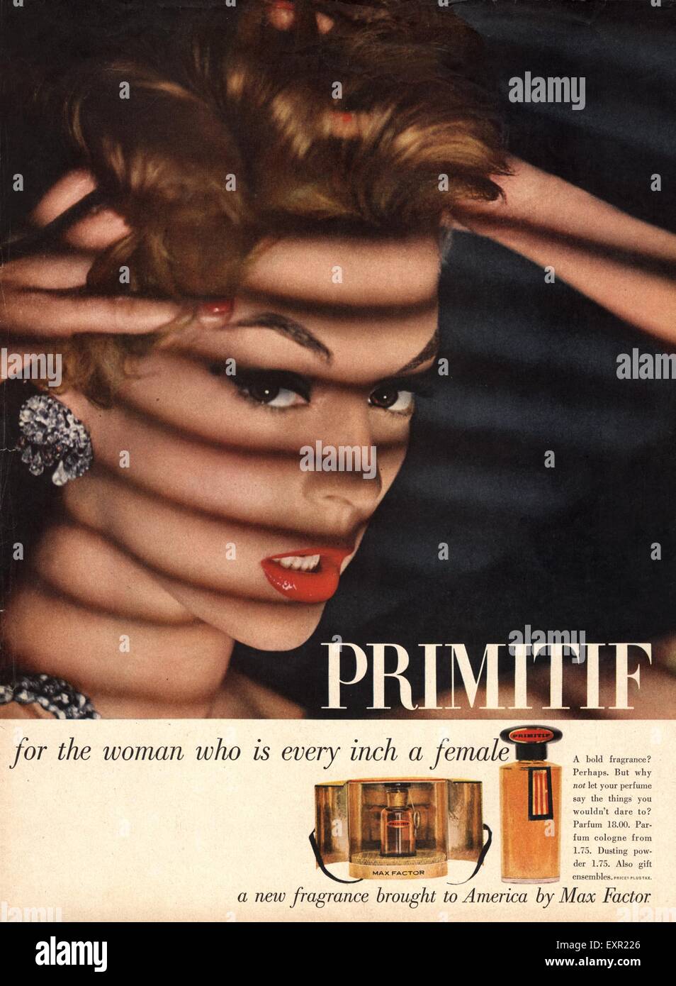 1960s USA Max Factor Magazine Advert Stock Photo - Alamy