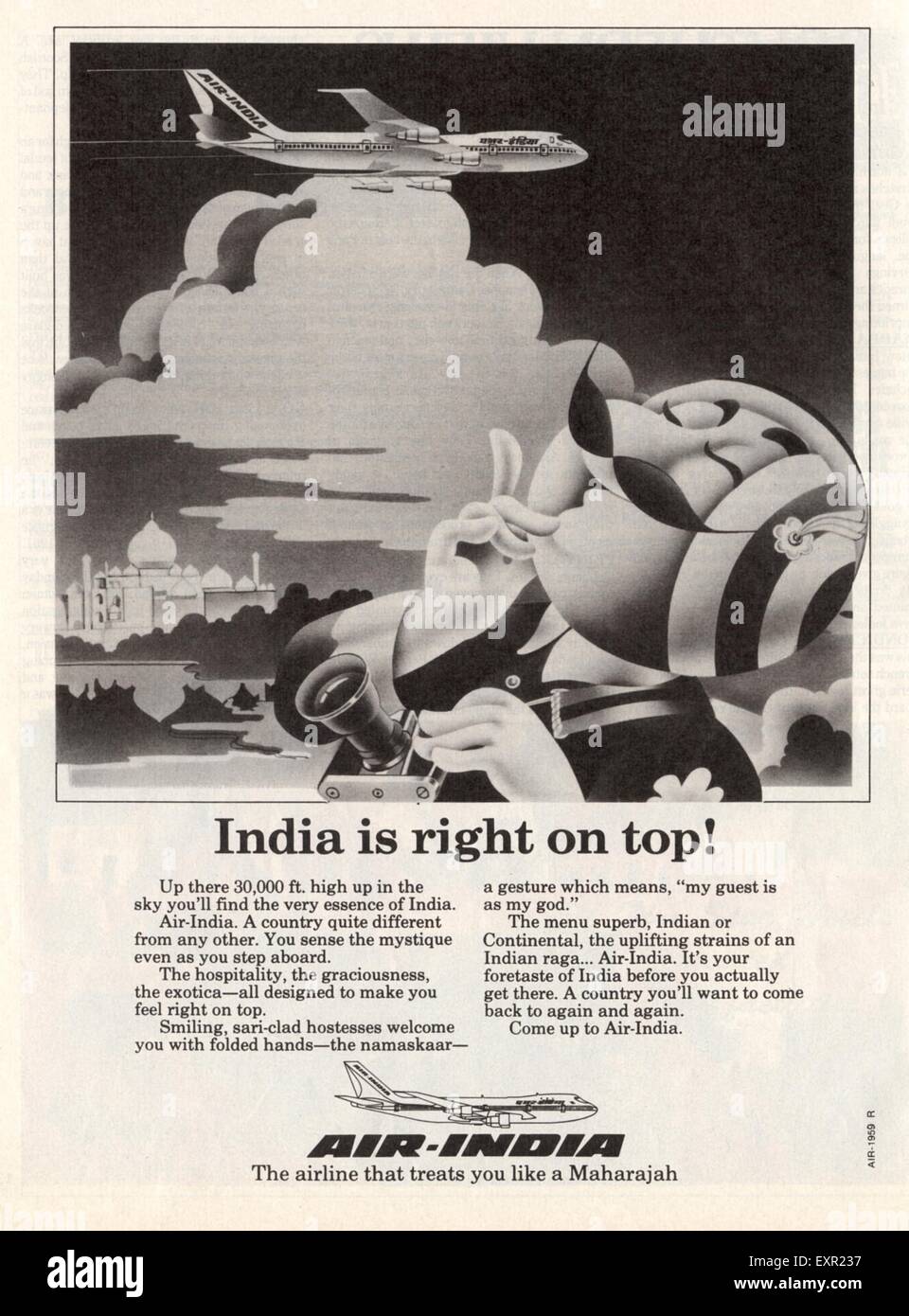 1980s UK Air India Magazine Advert Stock Photo - Alamy