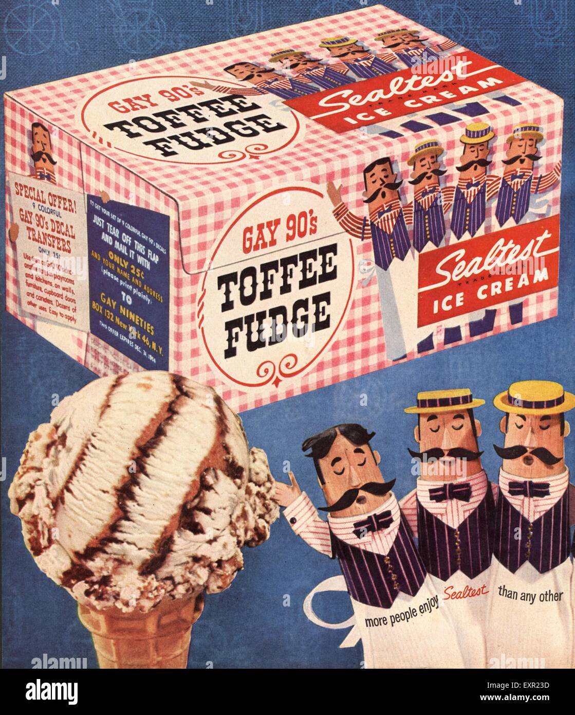 1950s USA Toffee Fudge Ice-cream Magazine Advert Stock Photo - Alamy