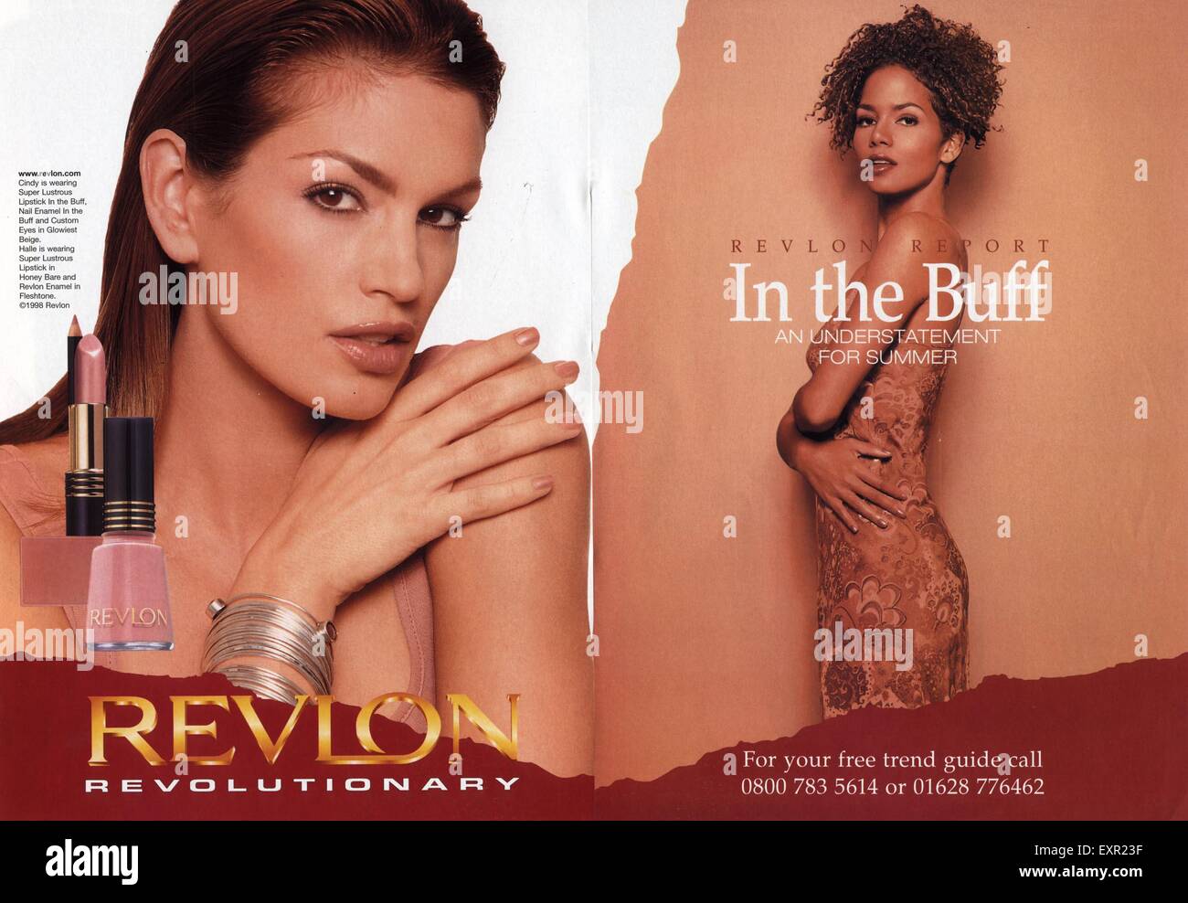 1990s UK Revlon Magazine Advert Stock Photo - Alamy