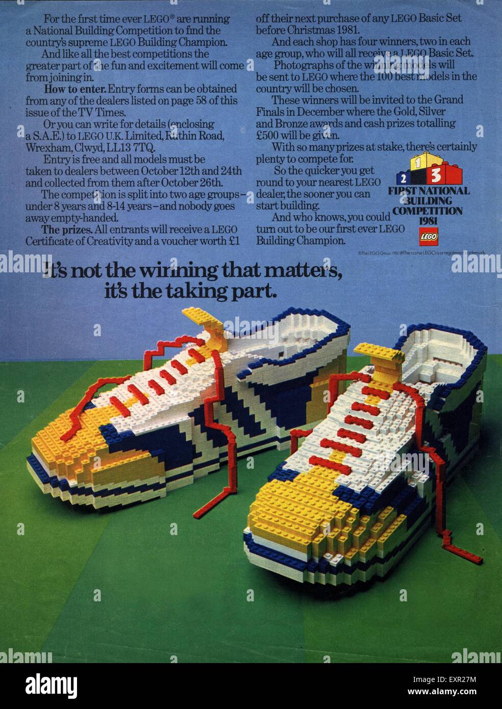 1980s UK Lego Magazine Advert Stock Photo - Alamy