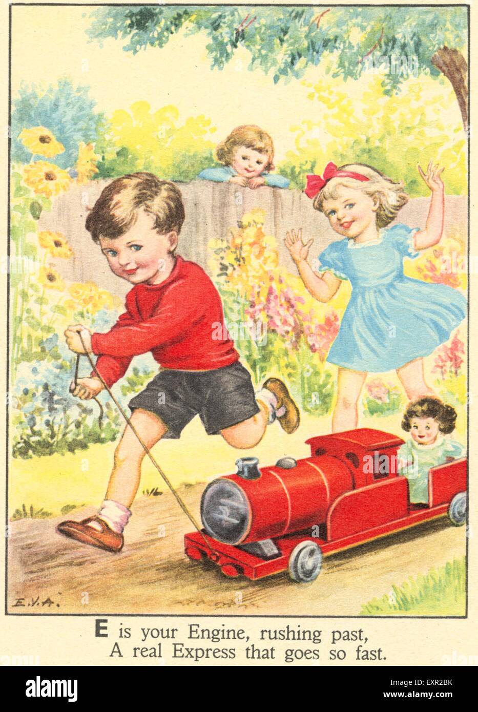 1950s UK Childrens School Books Comic/ Cartoon Plate Stock Photo - Alamy
