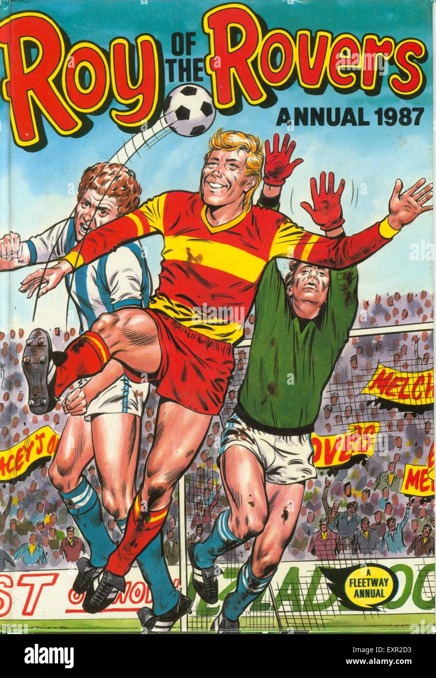 1980s UK Roy Of The Rovers Comic/ Annual Cover Stock Photo - Alamy
