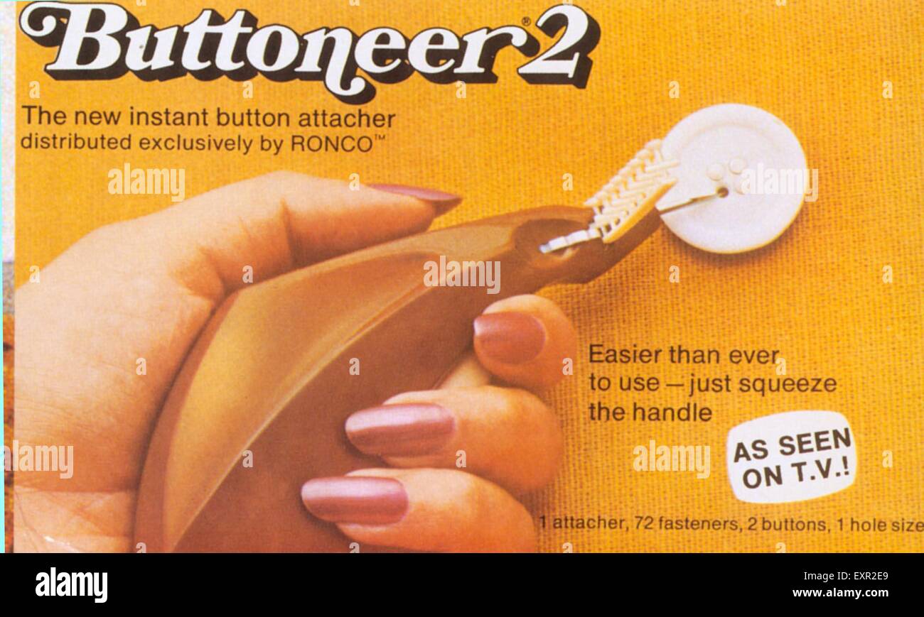 1970s USA Ronco Magazine Advert Stock Photo - Alamy