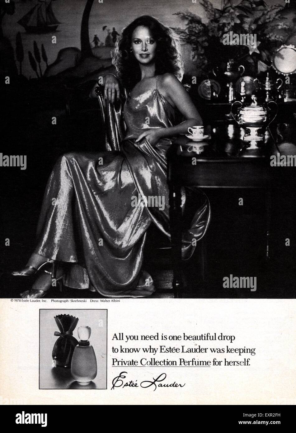 1970s USA Estee Lauder Magazine Advert Stock Photo - Alamy