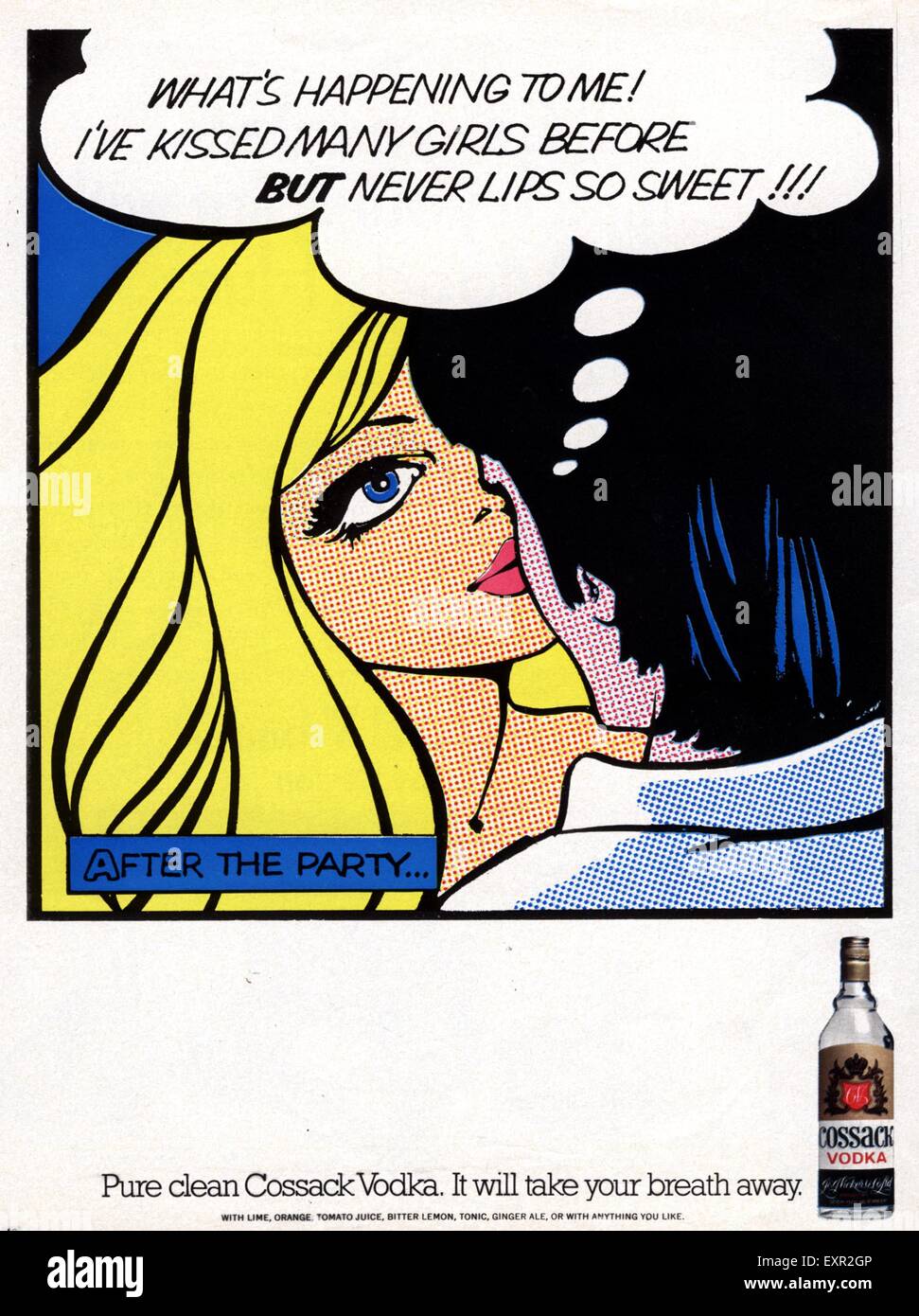 1970s UK Cossack Vodka Magazine Advert Stock Photo - Alamy