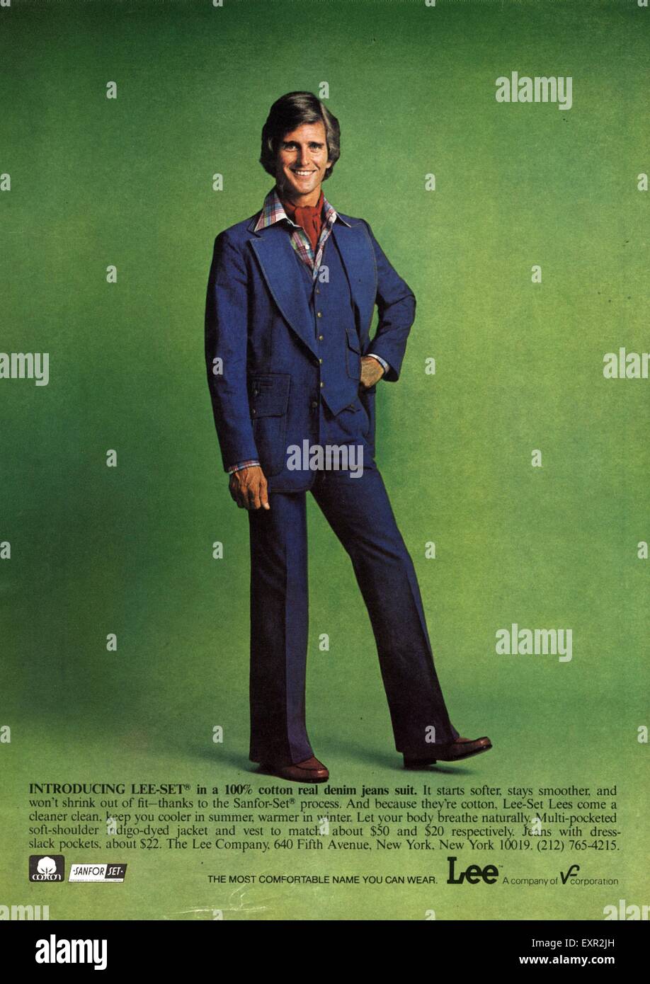 1970s USA Lee Magazine Advert Stock Photo - Alamy