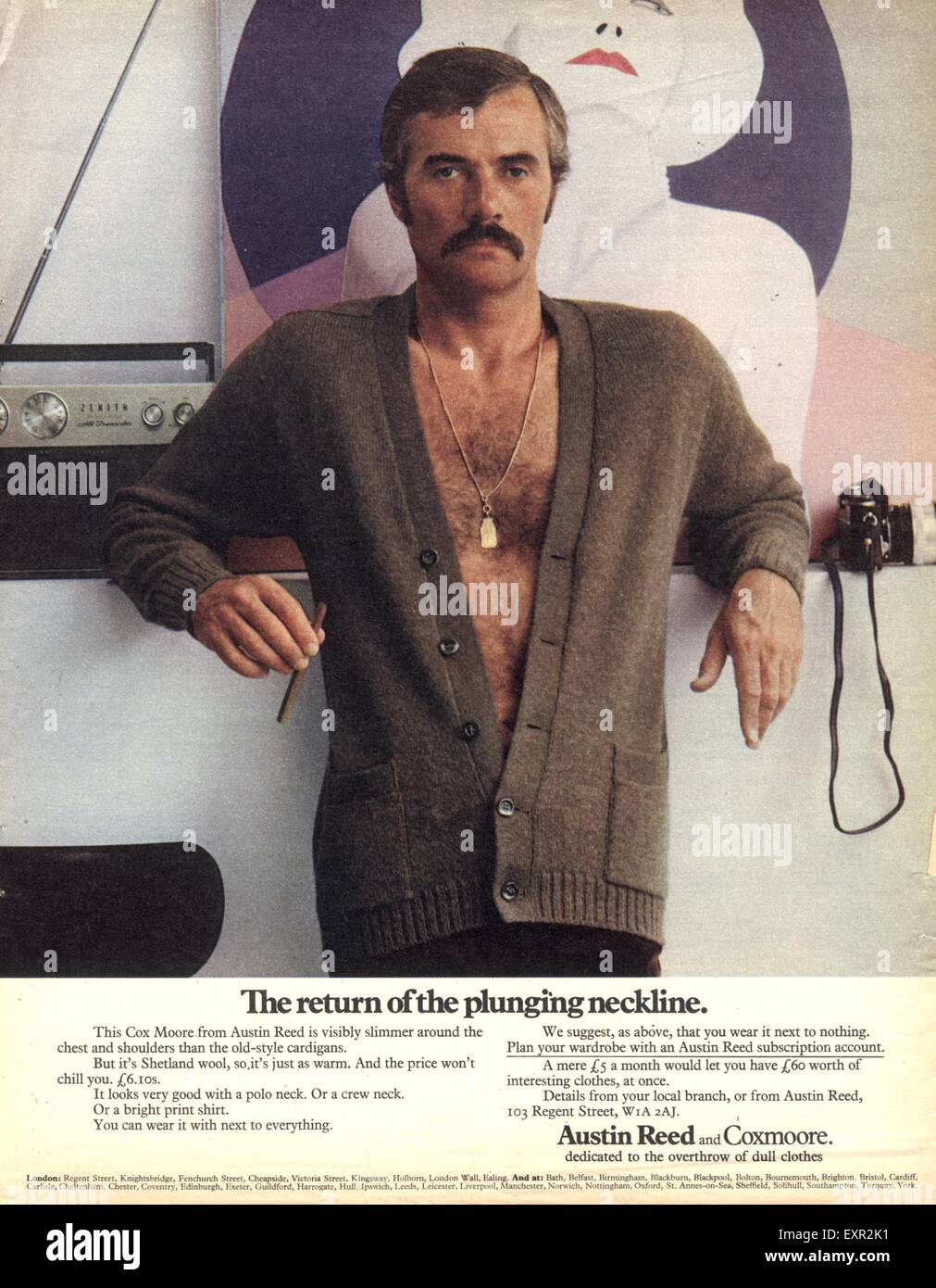 1970s UK Austin Reed Magazine Advert Stock Photo - Alamy