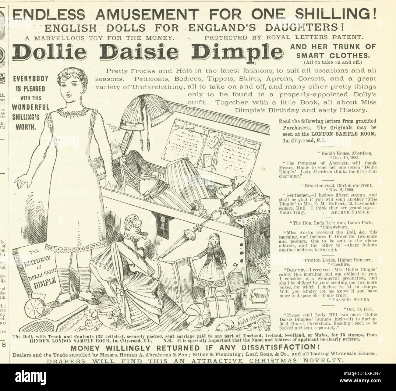 1890s UK Dollie Daisy Dimple Magazine Advert Stock Photo - Alamy