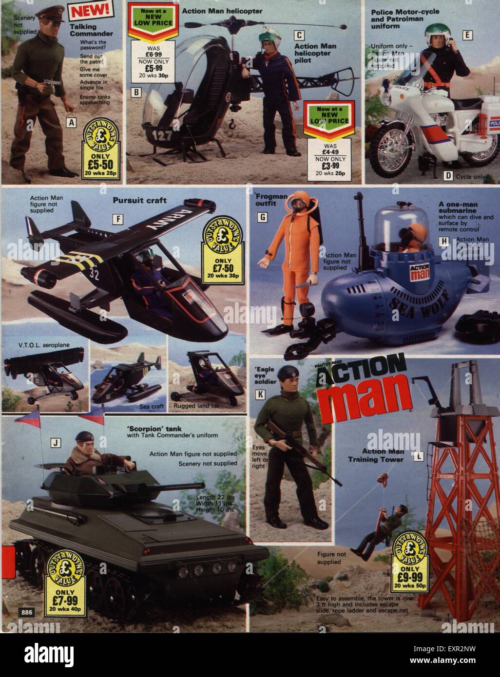 1970s UK Action Man Catalogue Brochure Plate Stock Photo Alamy