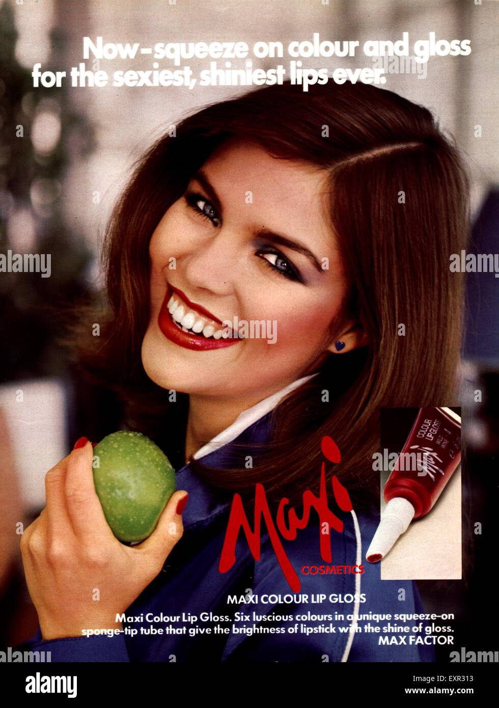 1970s UK Max Factor Magazine Advert Stock Photo - Alamy