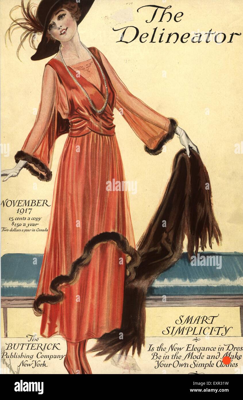 1910s USA The Delineator Magazine Cover Stock Photo - Alamy
