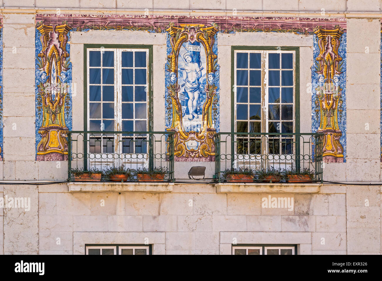 Windows Of City Hall Cascais Portugal Stock Photo - Alamy
