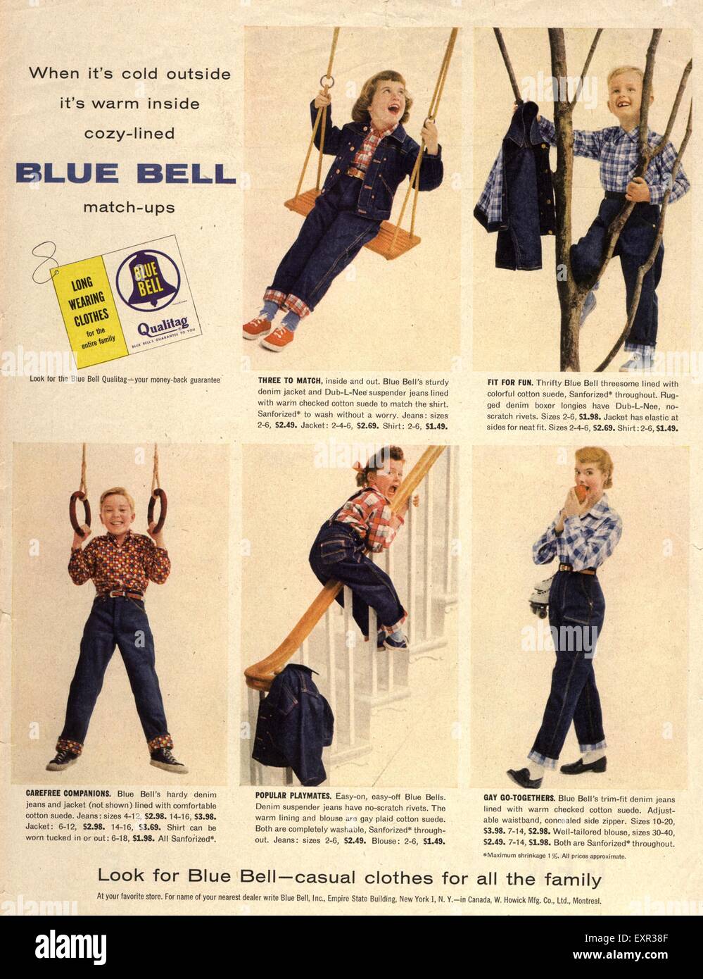 1950s USA Wrangler Magazine Advert Stock Photo - Alamy